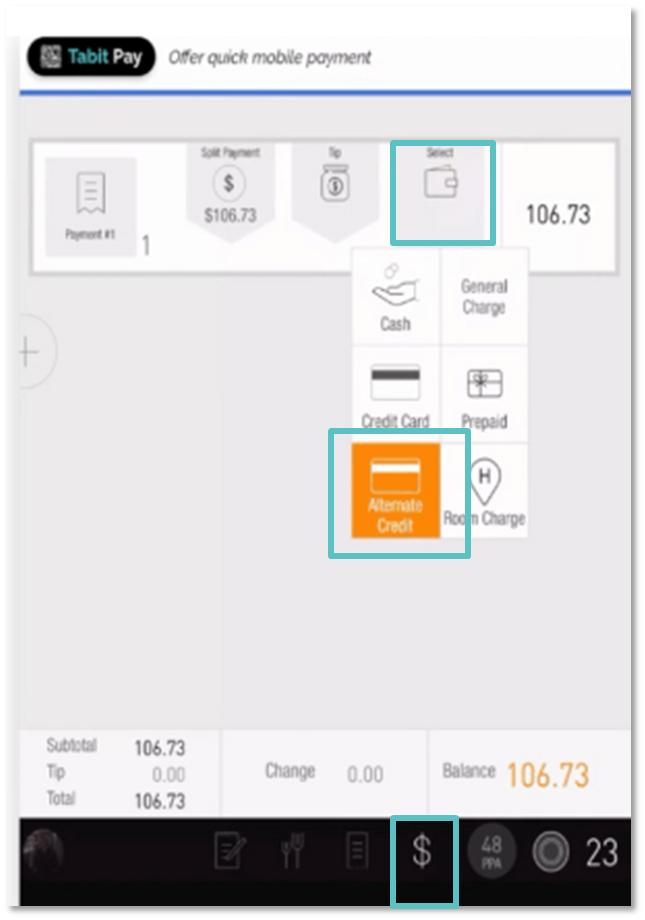 Alternate Payment PAD Flow – Tabit Help Center