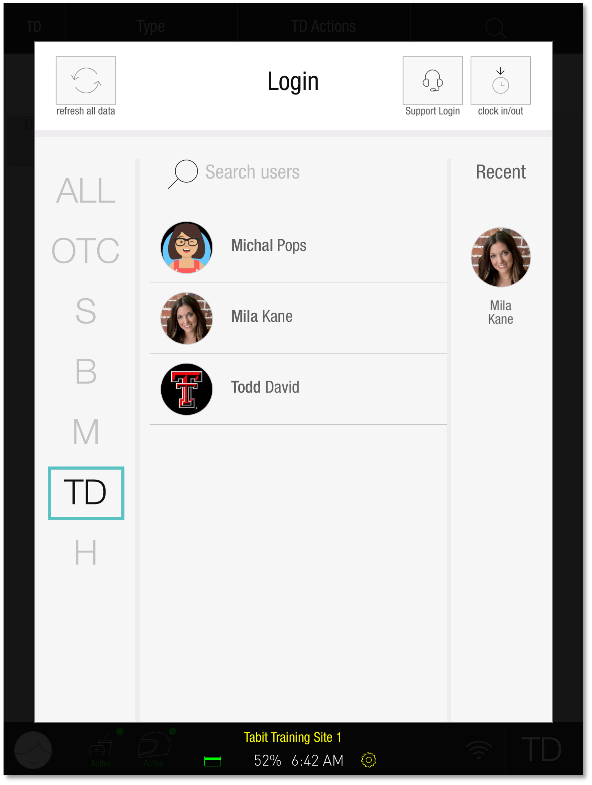 Accessing the TD Profile on the PAD – Tabit Help Center