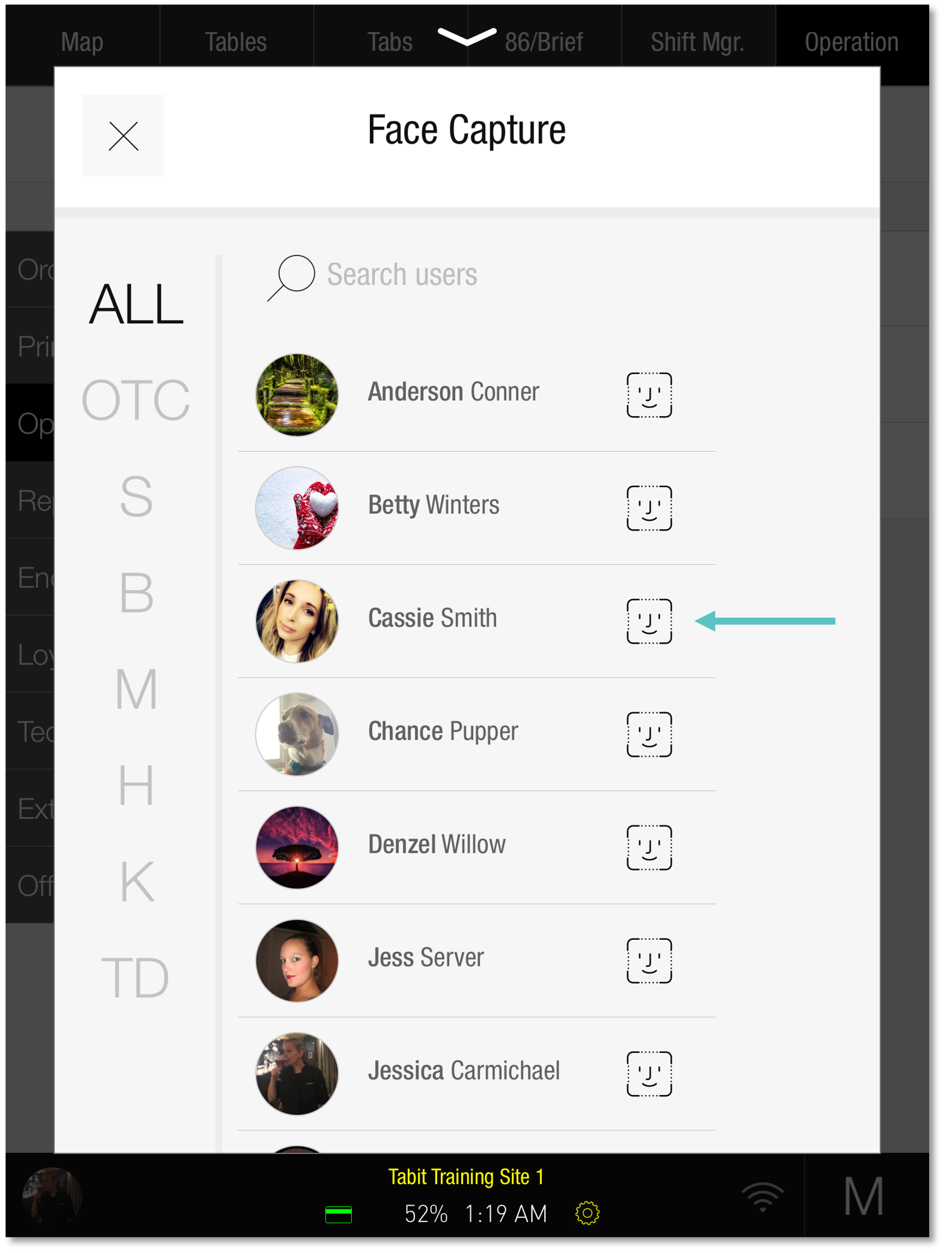 Setting Up Facial Recognition on the PAD – Tabit Help Center