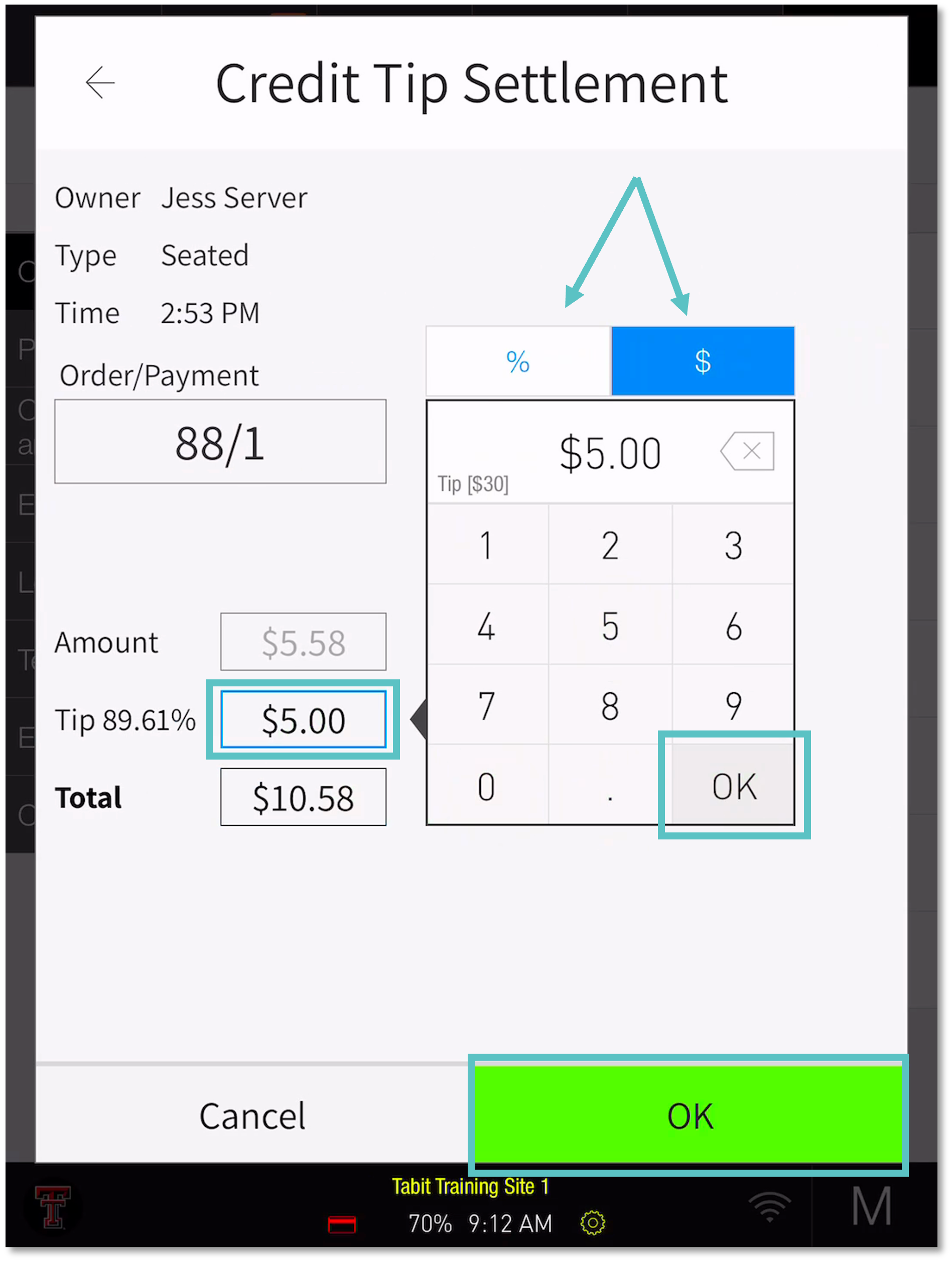Manager Tip Adjust Flow – Tabit Help Center
