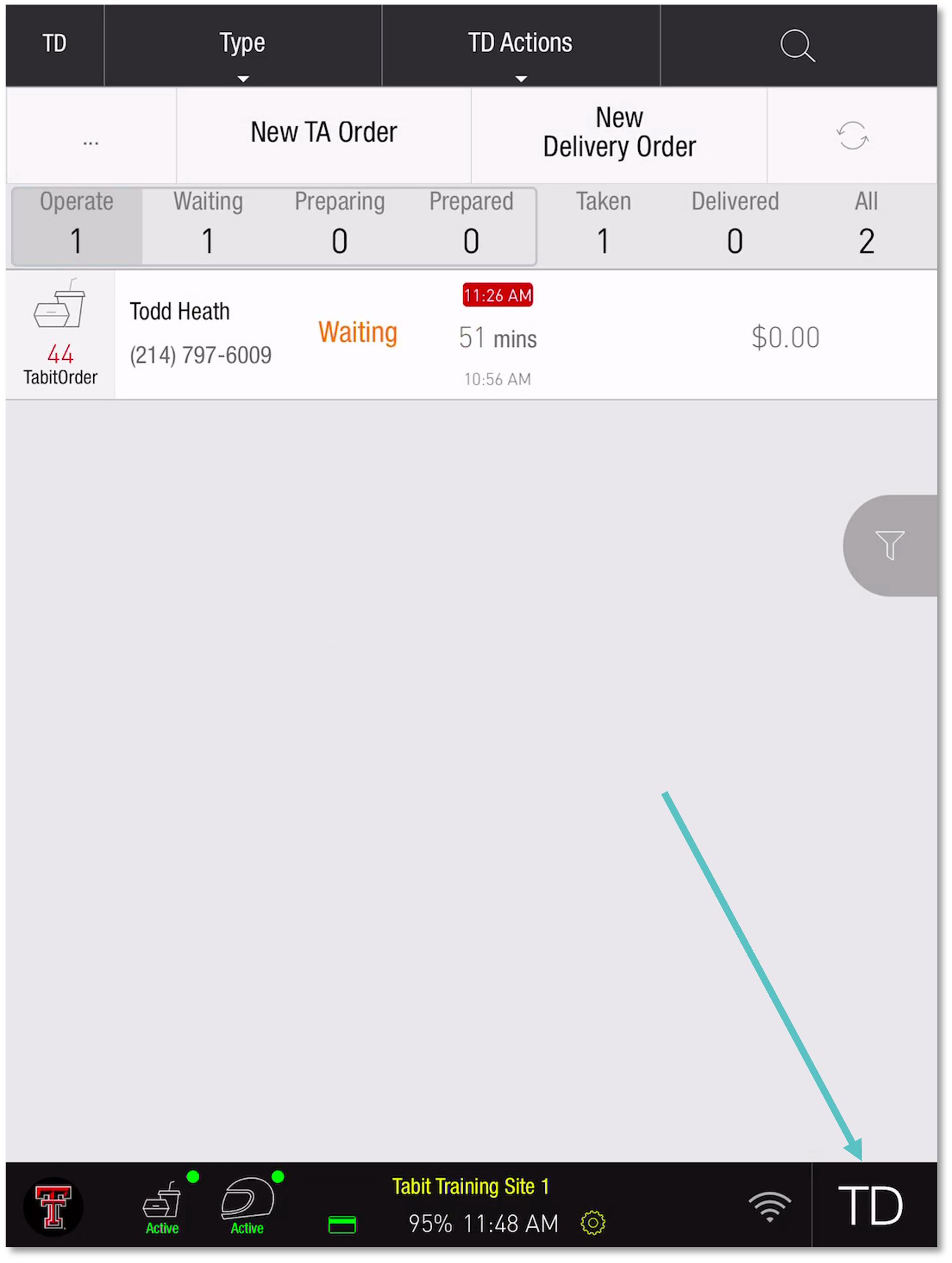 Updating TD Order Status – Tabit Help Center