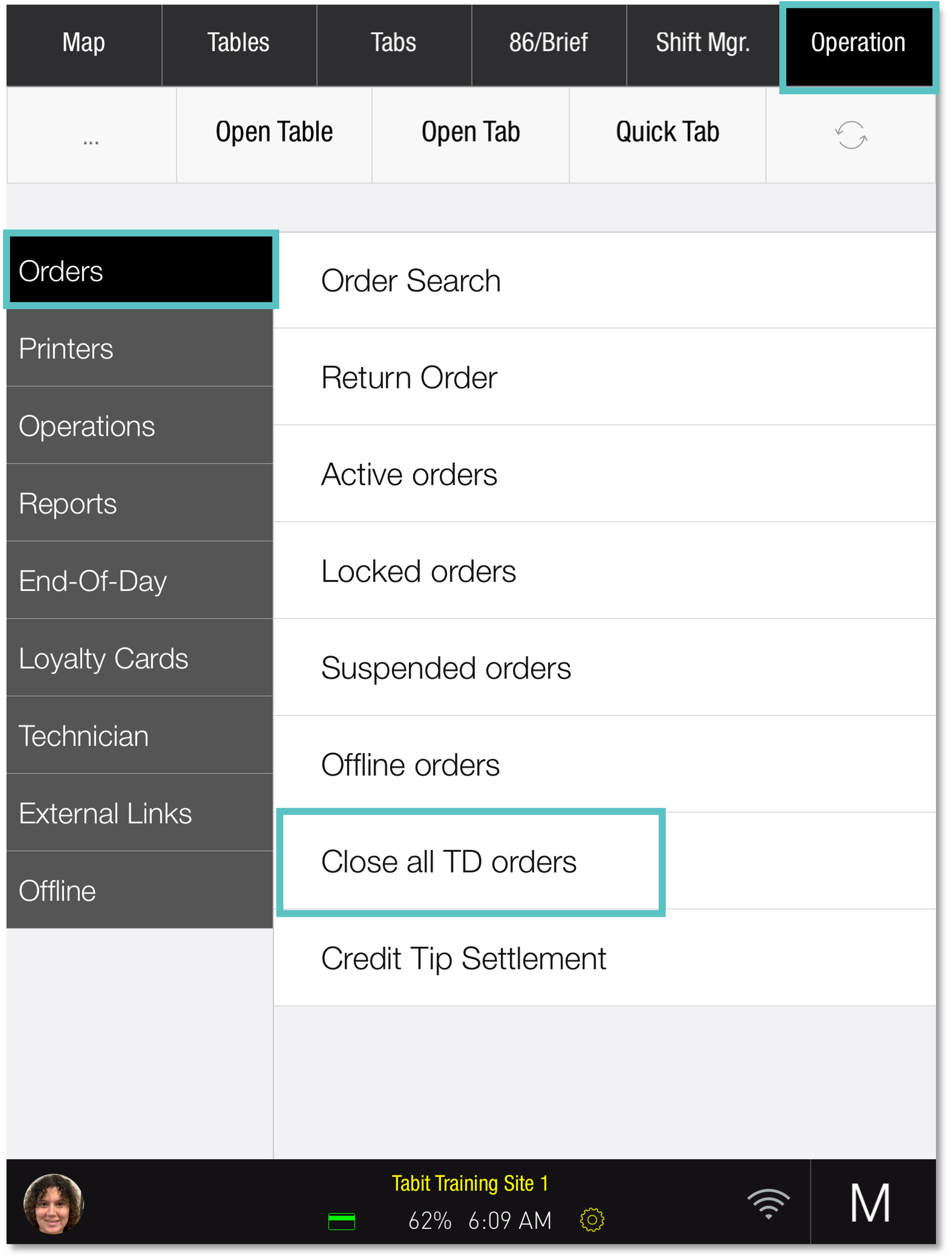 How to Close ALL Takeaway/Delivery Orders – Tabit Help Center