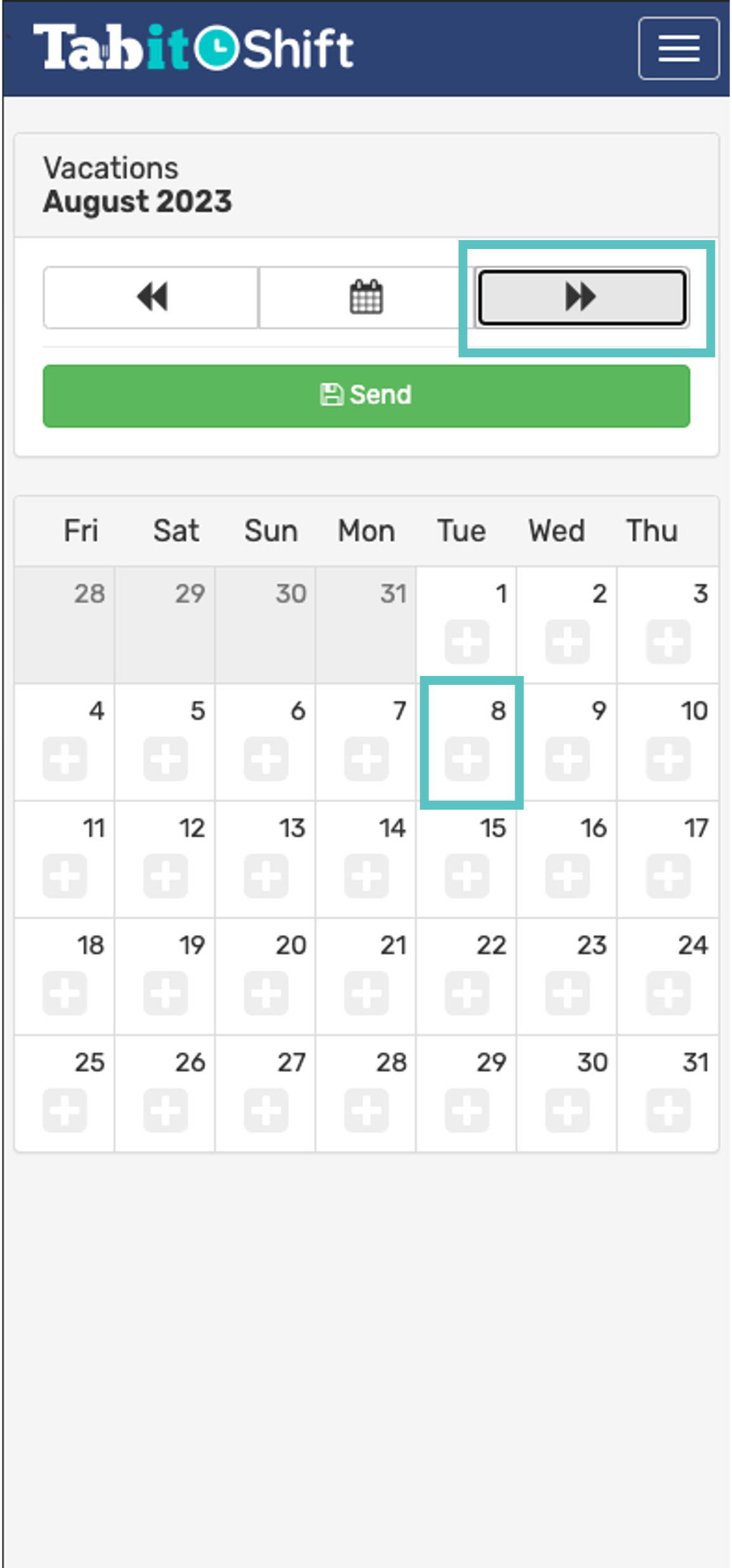 How to Request Vacation in Tabit Shift – Tabit Help Center