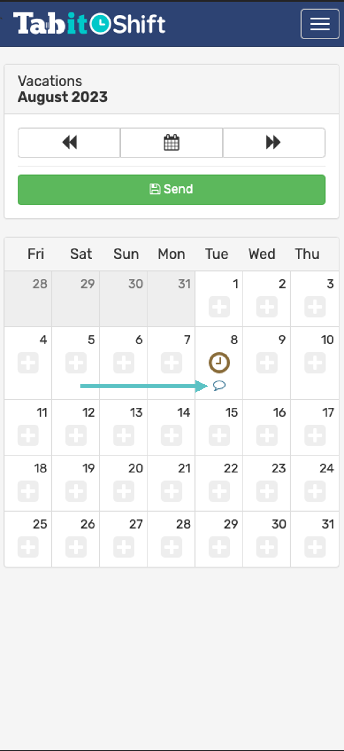 How to Request Vacation in Tabit Shift – Tabit Help Center