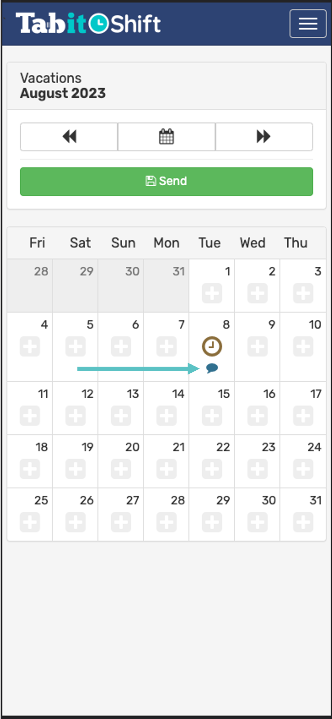 How to Request Vacation in Tabit Shift – Tabit Help Center