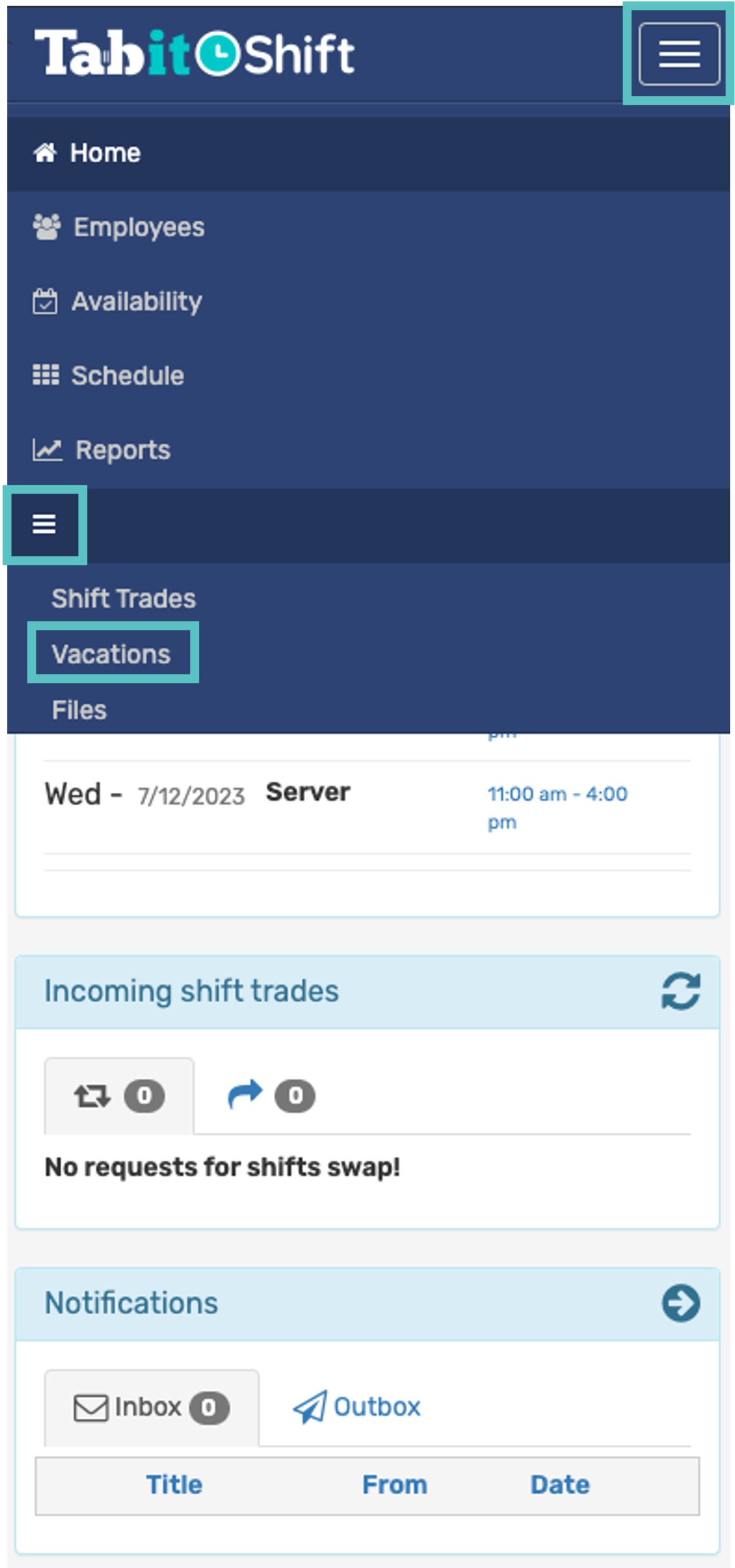 How to Request Vacation in Tabit Shift – Tabit Help Center
