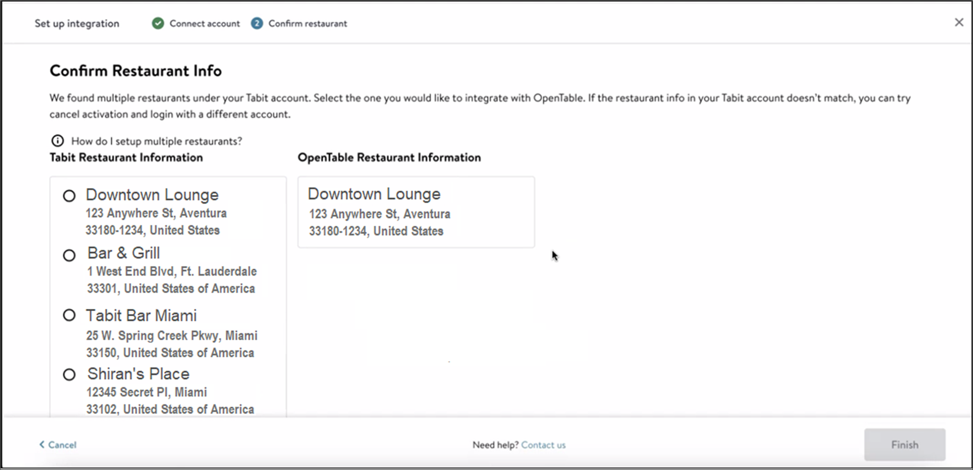 OpenTable Integration - Onboarding – Tabit Help Center