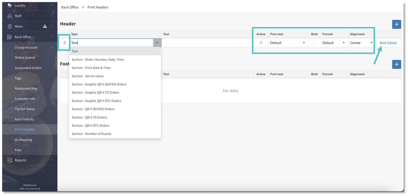 How to Update Print Headers and Footers – Tabit Help Center
