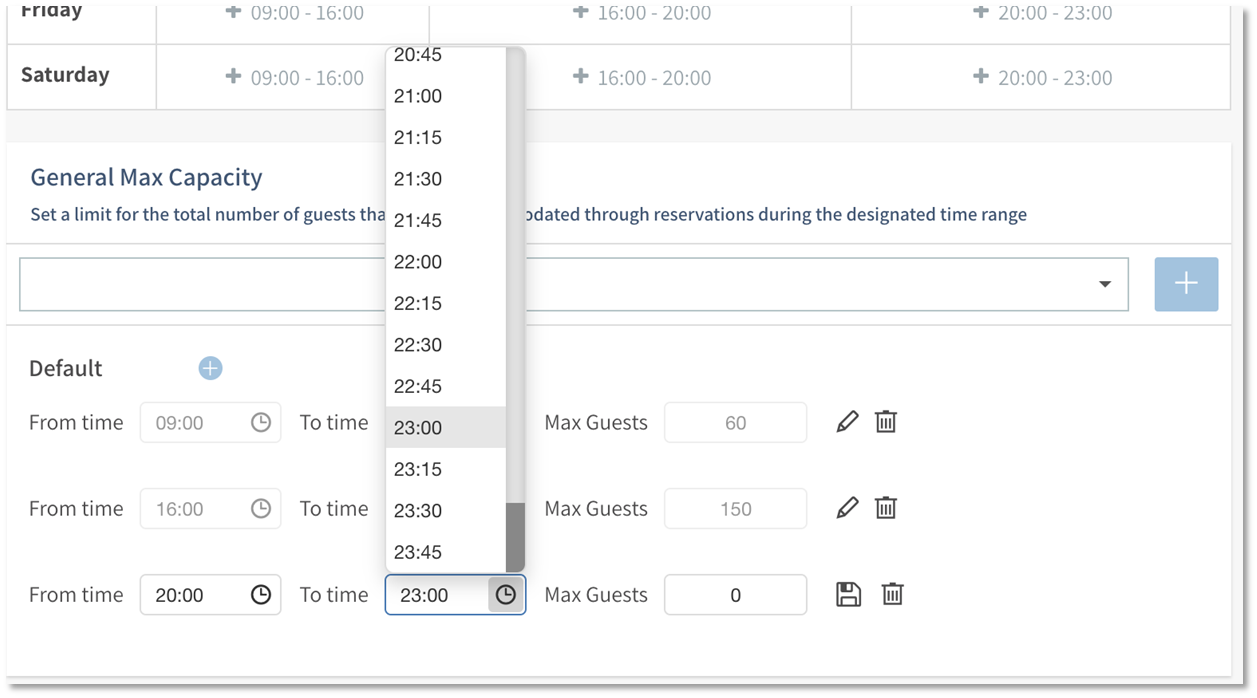 How to Update Seating Capacity for Online Booking – Tabit Help Center